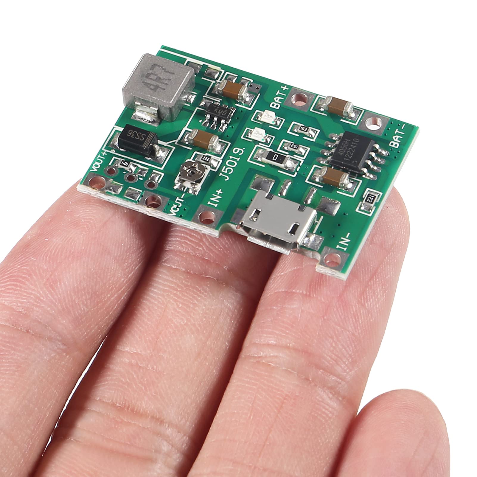 ALMOCN 12pcs 18650 18650 Lithium Li-ion Battery Charger Module 2A USB TP4056 Adjustable Boost Module DC-DC 3.7V to 5V 9V 12V Step Up Boost Module DIY Kit Parts
