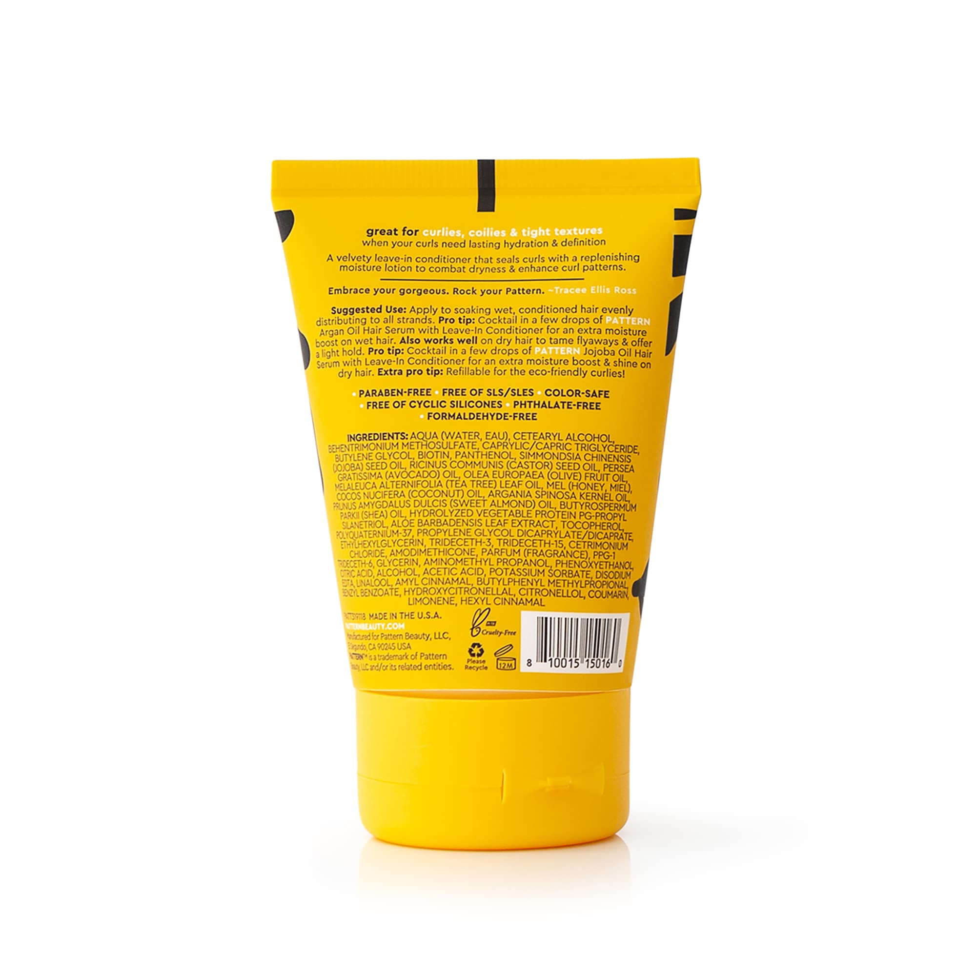 PATTERN Beauty by Tracee Ellis Ross Leave-In Conditioner 3 fl oz - Rich Moisture for Curly, Coily and Tight-Textured Hair, 3a to 4c, Travel-Size, 3 fl oz