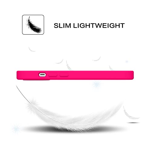 BENTOBEN Compatible with iPhone 14 Case, Soft Silicone Gel Rubber Bumper Microfiber Lining Hard Back Shockproof Protective Phone Cover for iPhone 14 6.1", Hot Pink