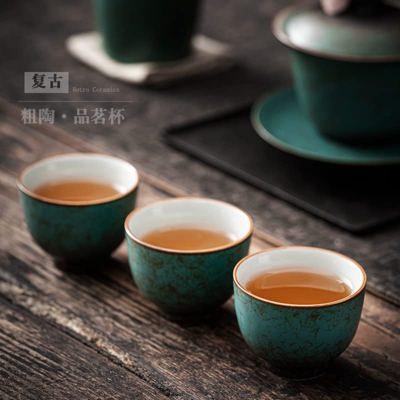 6-Piece Set of Traditional Chinese Tea Cups,Tea Cup Without Handle,Small teacups Bulk,Chinese Kungfu Tea Set,Traditional Chinese Tea Cup