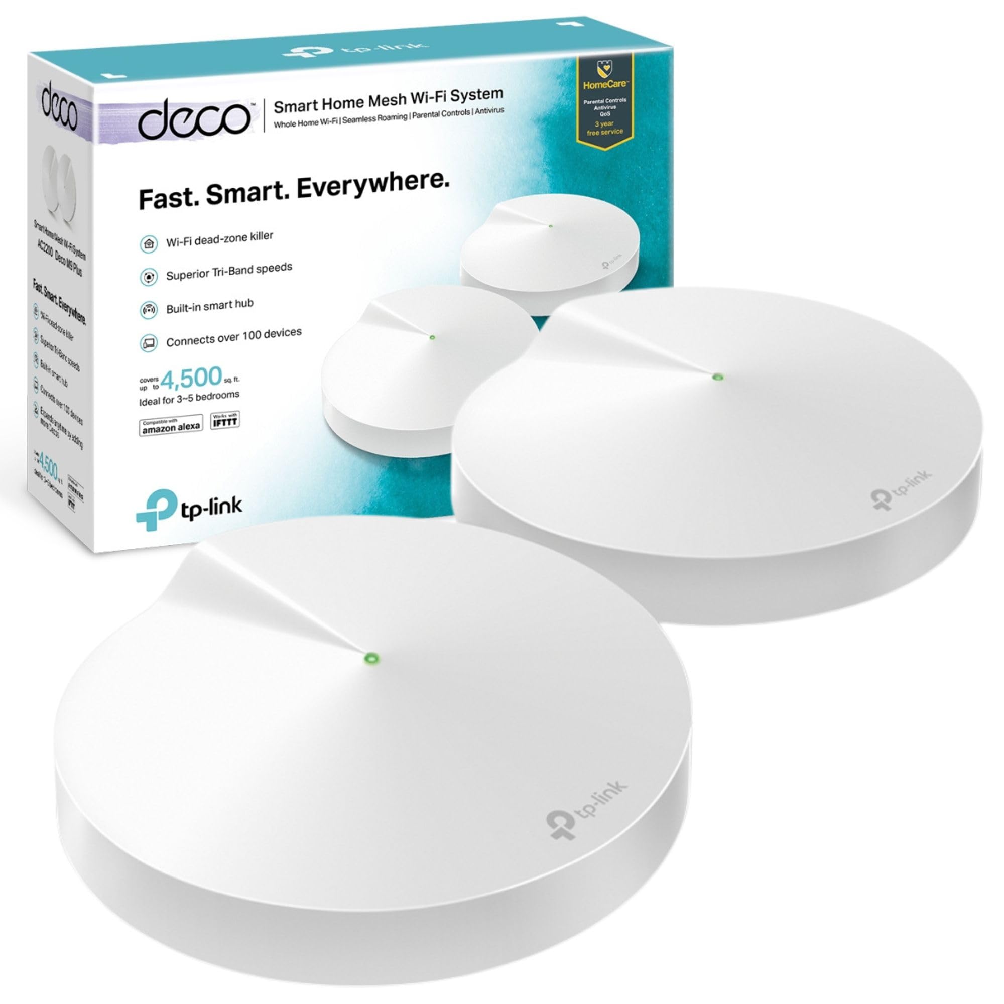 TP-Link Deco M9 Plus Tri-Band Mesh System (2er Pack) AC2200
