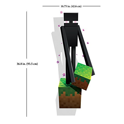 JINX Minecraft Enderman Removeable Wall Cling Decal Sticker for Kids Room