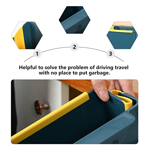 ARTIBETTER 3pcs Foldable Folding Wastebasket Basket Saving Mounted Door Can Supplies Hanging Closable Car Kitchen Cabinet Small Home Bathroom Container Bedroom Mini for Recycling Bucket
