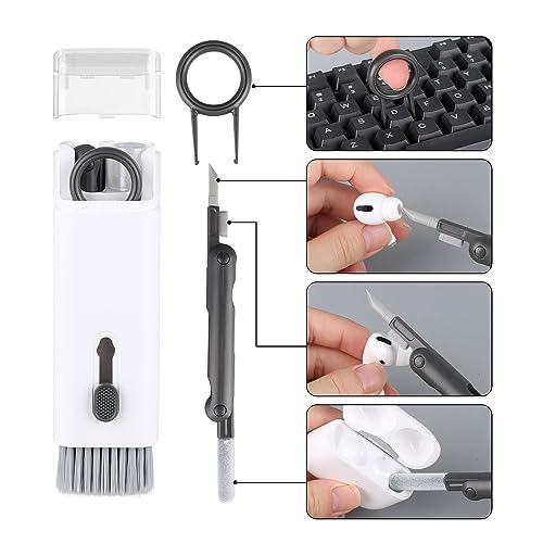7-in-1 Electronic Cleaner Kit,Keyboard Cleaner,Laptop Cleaner Kit for Monitor, Cell Phone, Bluetooth,Headset, Lego, Airpods, Laptop Camera Lens (Black)