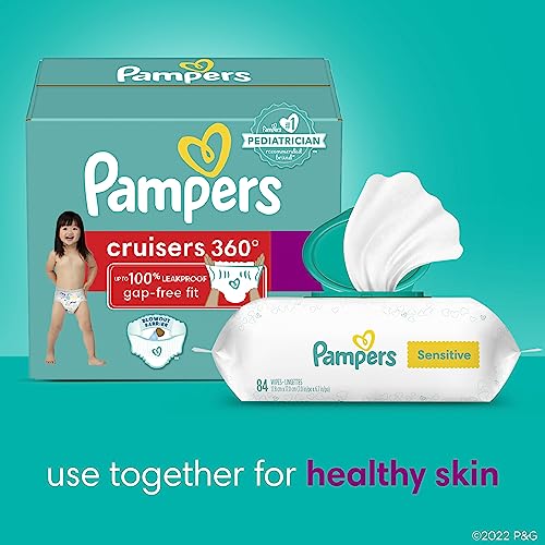 Diapers Size 3, 168 Count - Pampers Pull On Cruisers 360° Fit Disposable Baby Diapers with Stretchy Waistband, (Packaging & Prints May Vary)