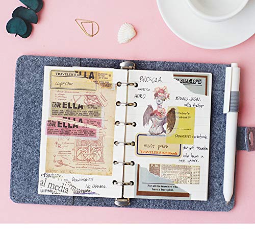 A7 Planner Refill, A7 Agenda Refill for Filofax,Undated, Monday Starts on Left, 6 Hole/100gsm, 45sheets/90pages,4.84 x 3.23'', Harphia(A7 Weekly Plan)