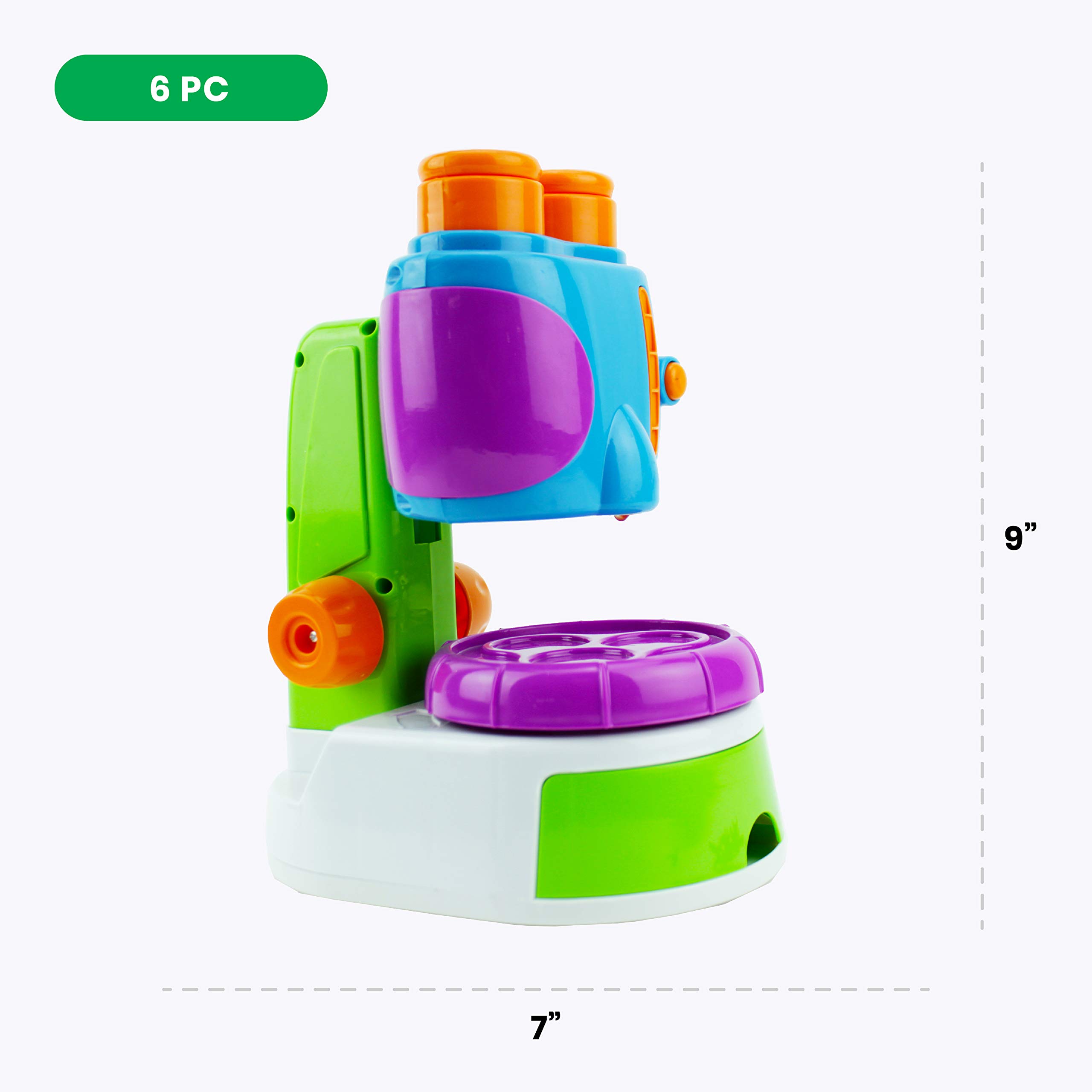 Boley My First Microscope Kit - STEM Science Learning Microscope for Kids with Binocular Viewer and Realistic Butterfly Toys - Educational Beginners Set for Toddler and Preschool Aged Children