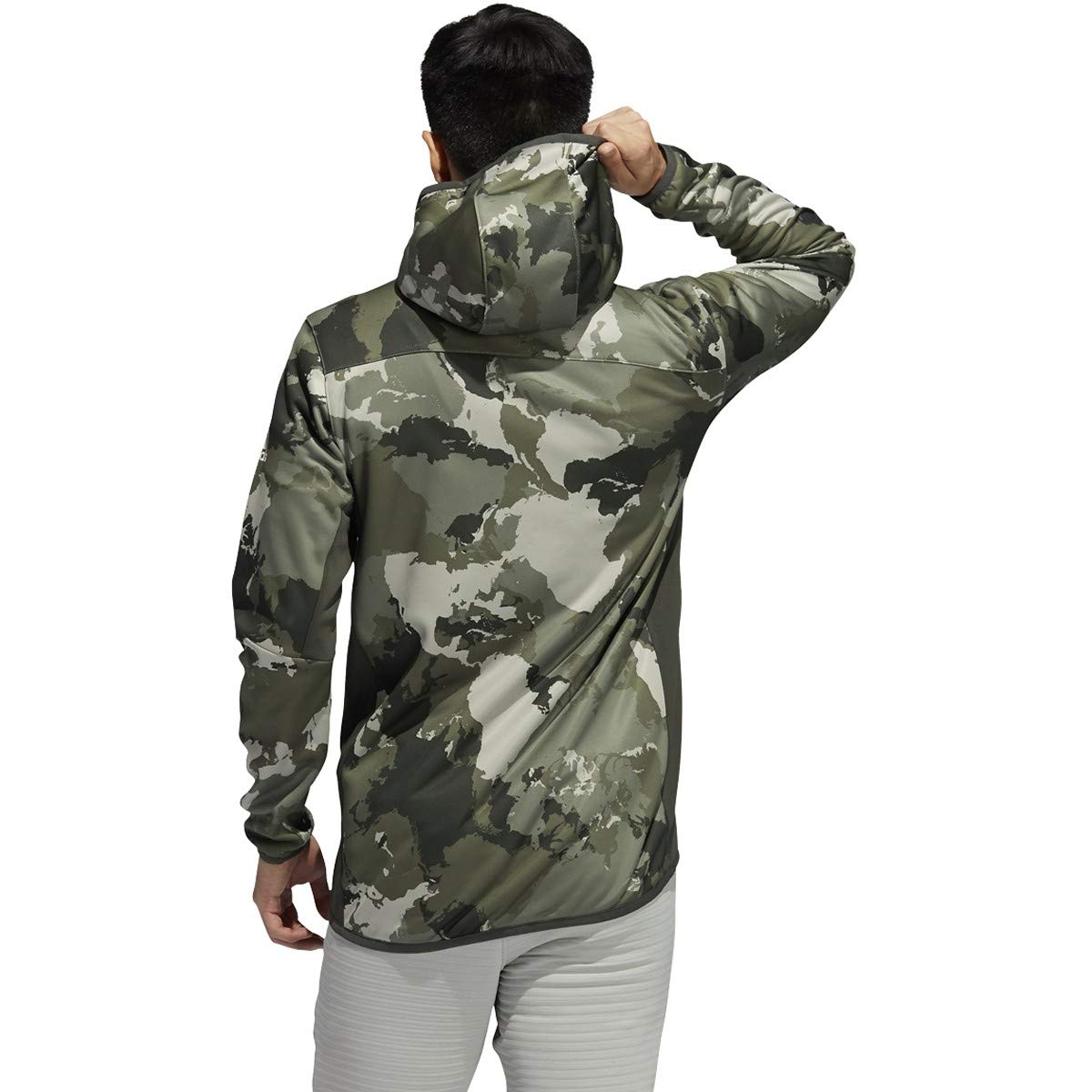 adidas Men's Continent Camo City Hoodie, Grey, M