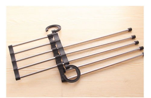 OKOKMALL US--Space Saver Hangers Organizer Pant Trouser Stand Rack Magic Hanger 5 In 1 New