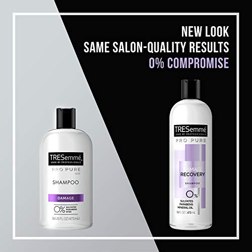 TRESemmé Pro Pure Shampoo for Damaged Hair Damage Recovery Sulfate, Paraben and Dye Free, 16 Fl Oz (Pack of 4)