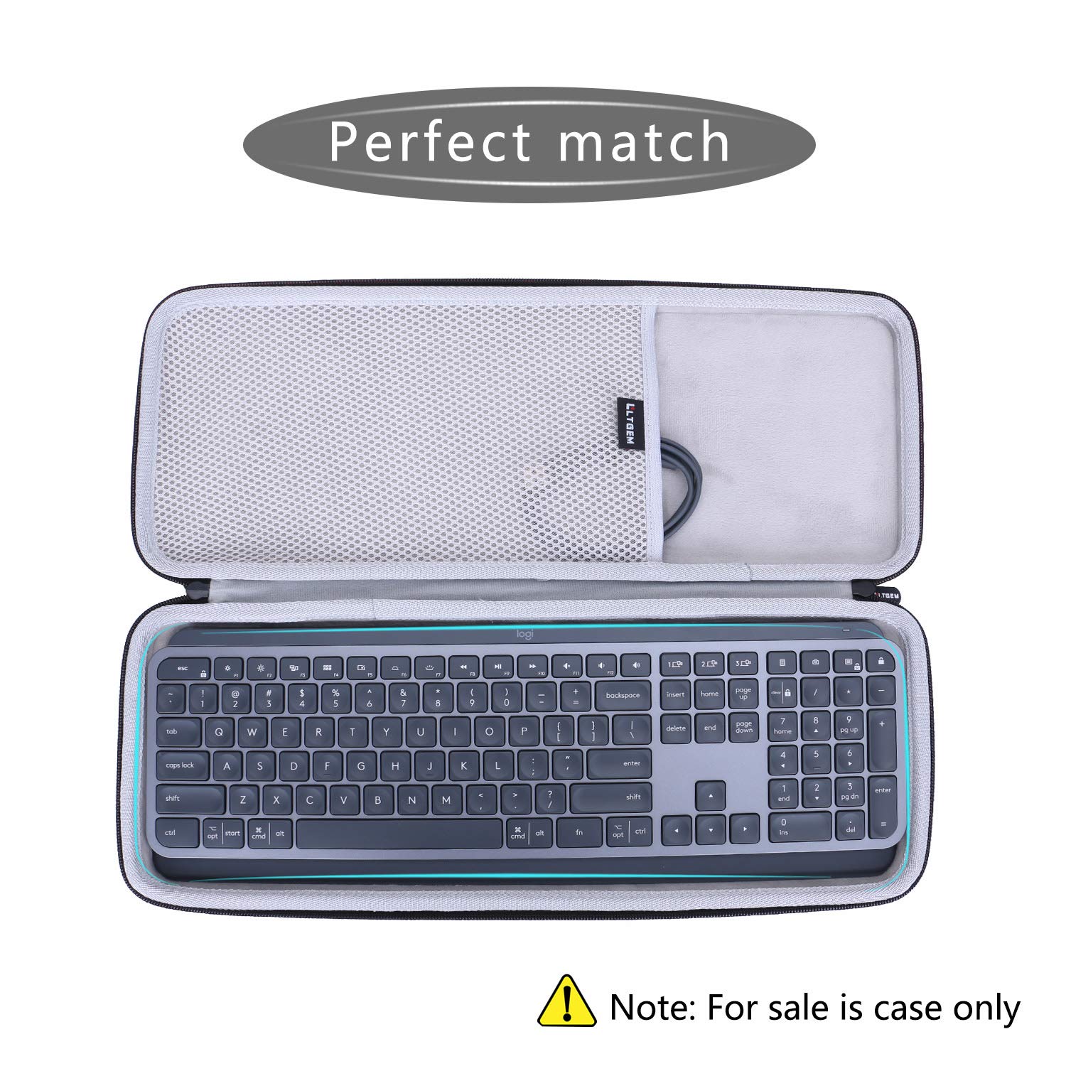 LTGEM Case Compatible with Logitech MX Keys S/MX Mechanical/MX Keys Wireless Keyboard(Inside: 17.1"x6"x1.1"), Case Only