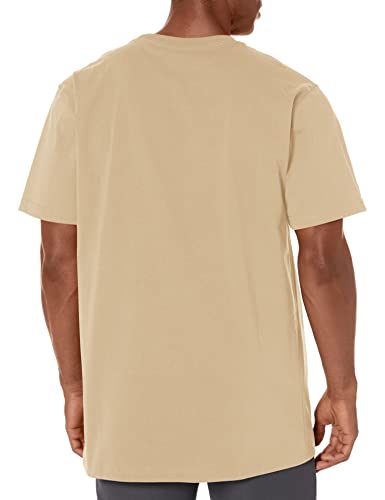 Dickies mens Heavyweight Crew Neck Short Sleeve Tee Henley Shirt, Desert Sand, XX-Large US