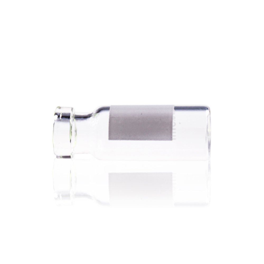 ALWSCI Clear Glass Flat Base Vial, 11 mm Wide Opening Crimp Top Vial, 2 mL Capacity, Pack of 100