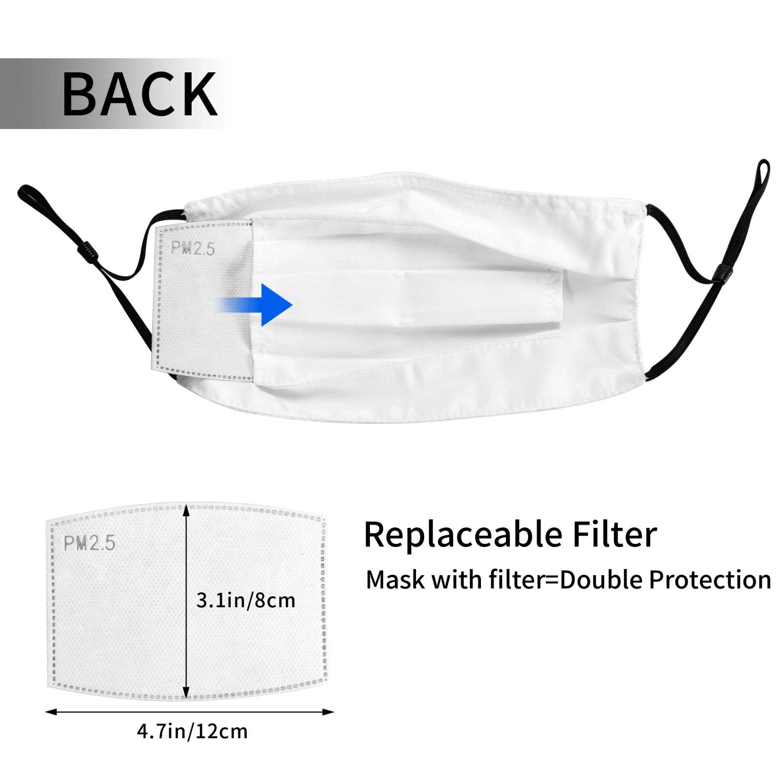 4pcs Japanese Snake Mouth Face Mask Unisex Balaclava Mouth Cover With Filter Windproof Dustproof Adjustable With Filter Pocket