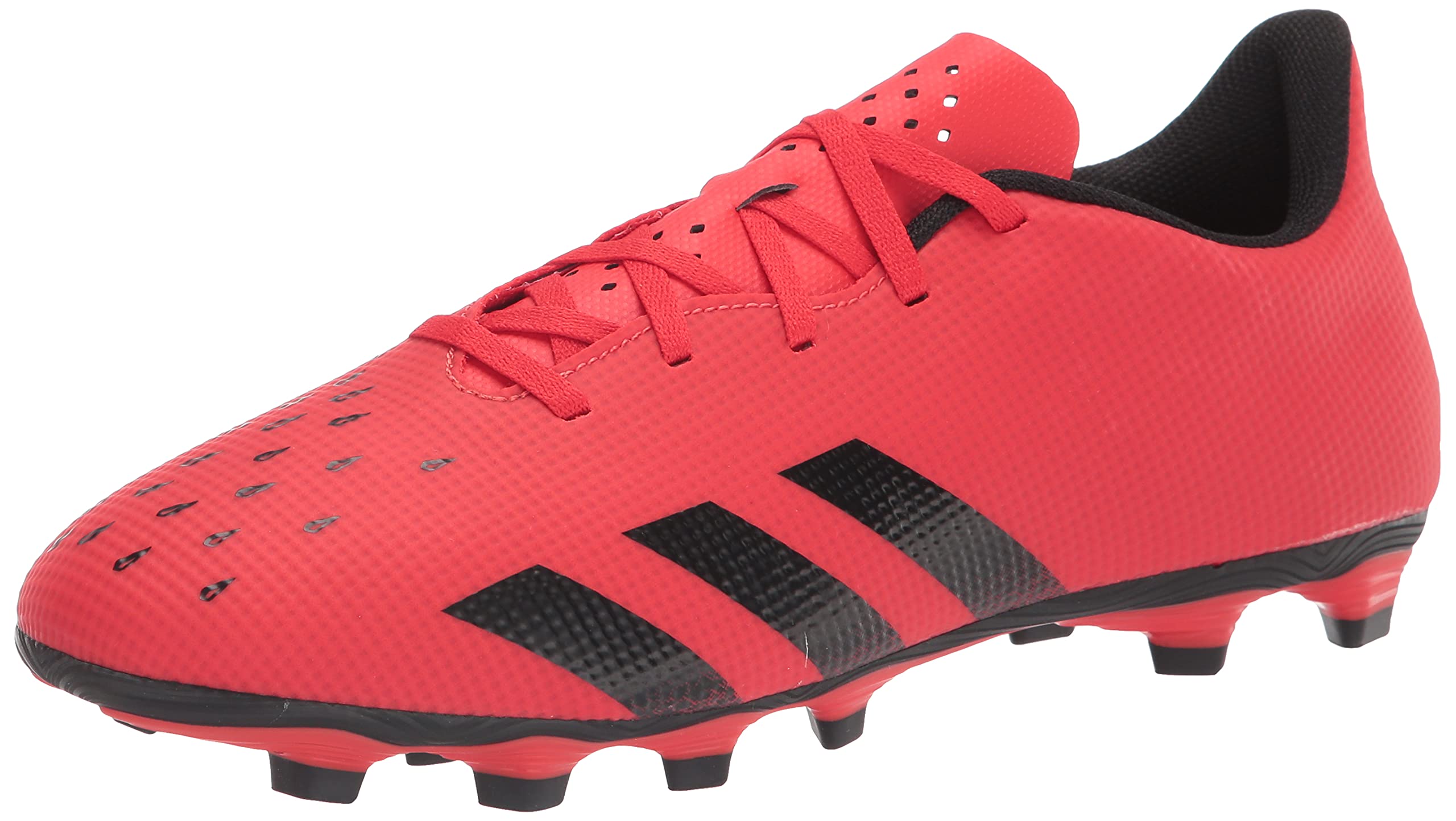 adidas Men's Flexible Ground Predator Freak .4 Soccer Shoe, White/Iron Metallic/Solar Red, 11