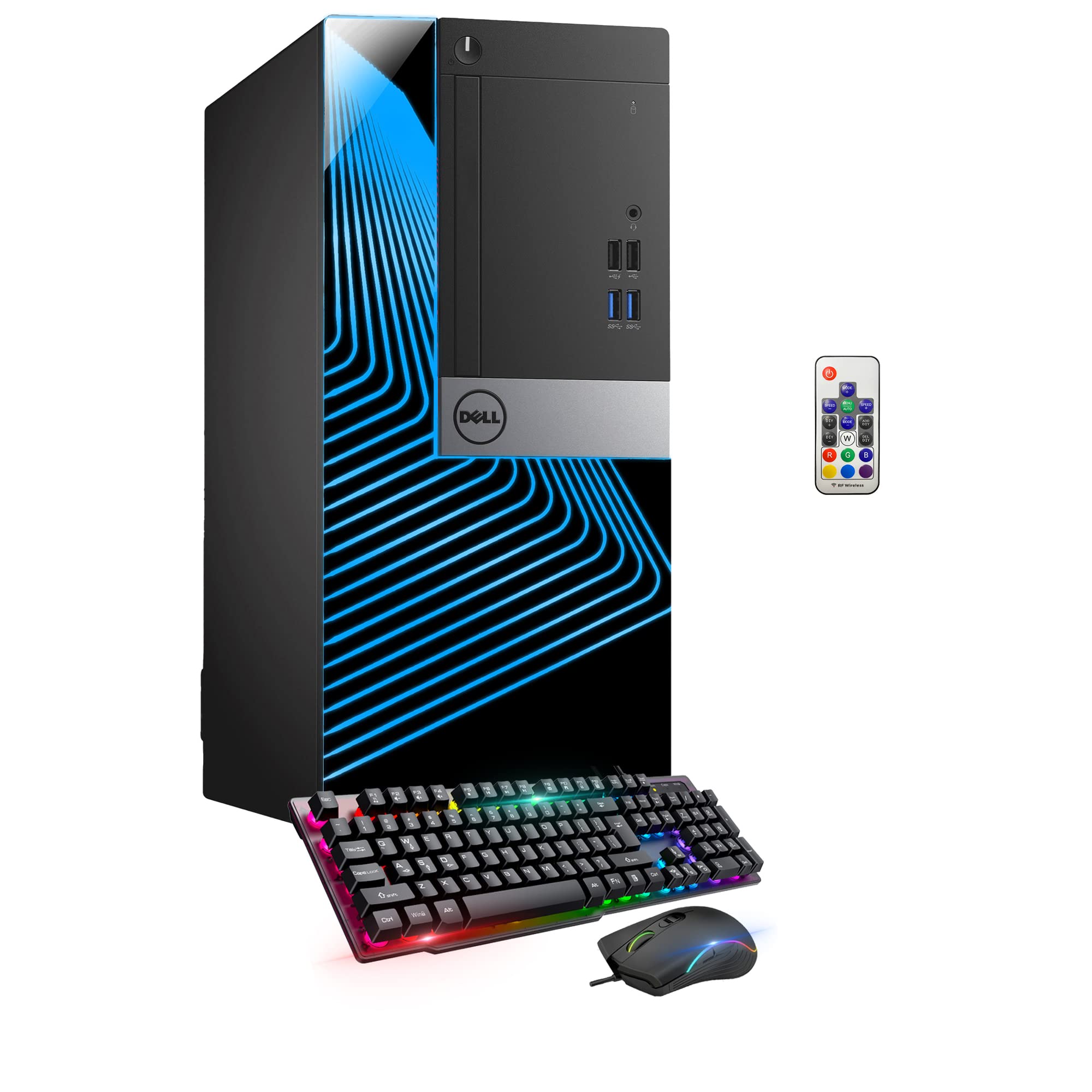 Dell Custom Built Tower Computer Desktop Intel Core i7-6700 Processor 3.40 GHz 16GB RAM 512GB SSD Windows 10 Pro Wi-Fi HDMI (Renewed)