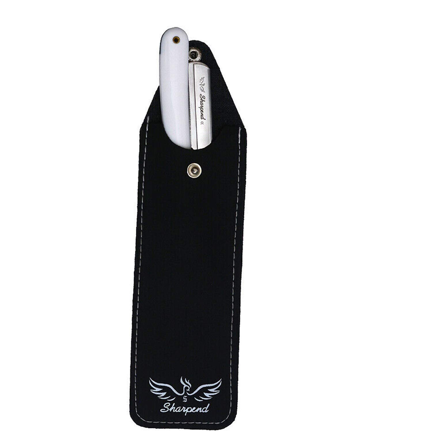 Plastic Handle Straight Edge Barber Razor Salon Quality Cut Throat Shavette, Perfect Straight Edge Razor Beard Kit,Durable Barber Razor Kit with 10 Double- Edge Straight Razor Blades, Straight Razor