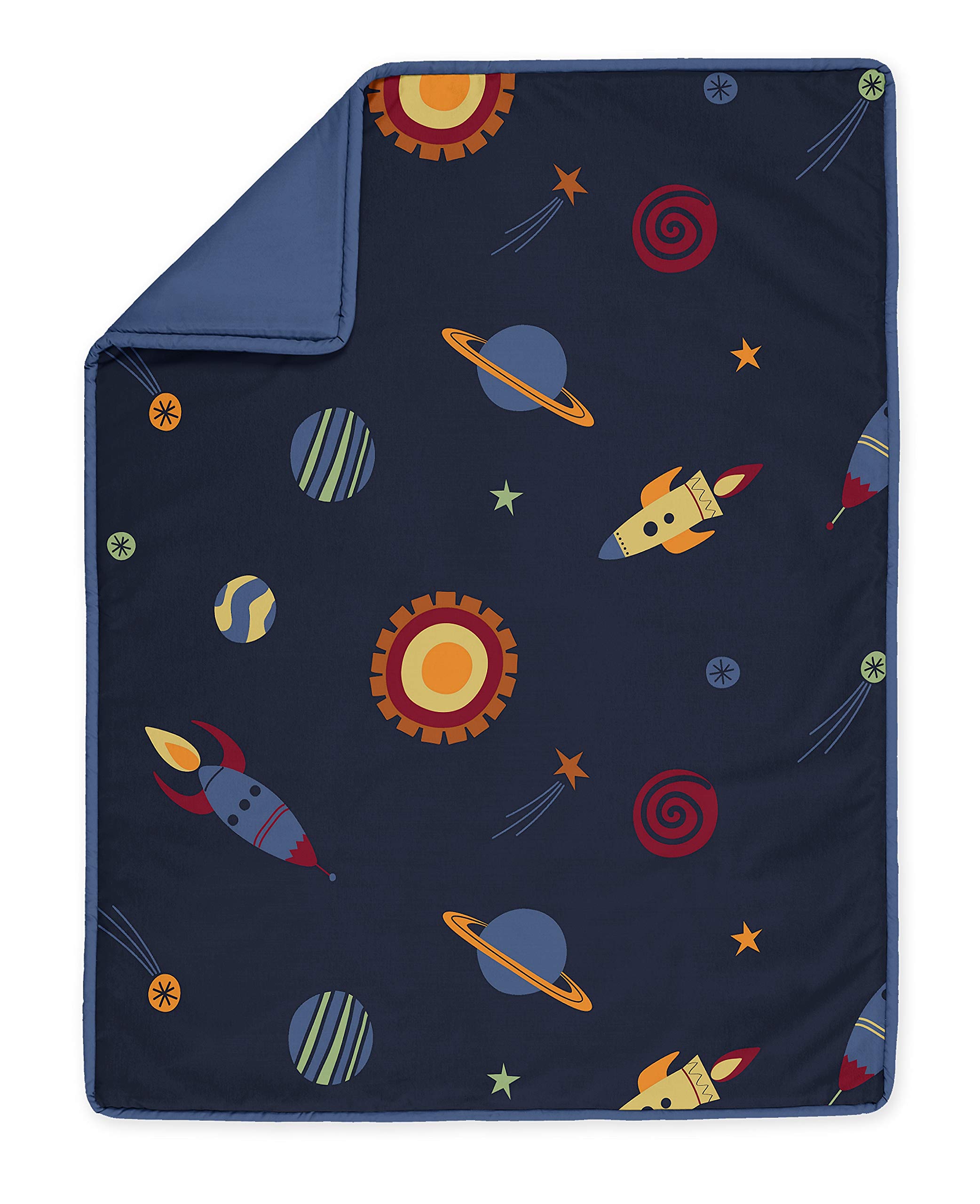 Sweet Jojo Designs Space Galaxy Rocket Ship, Planet, Galactic 11 Piece Baby Boy or Girl Bedding Crib Set