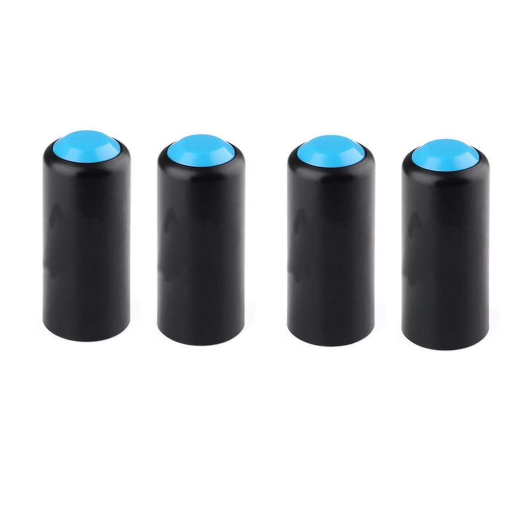 4pcs Microphones Battery Cover Mic Battery Screw on Cover Cover mic cover, sleeve,mic stand cup holder for /4SLX24/ /PG58/ (Blue)