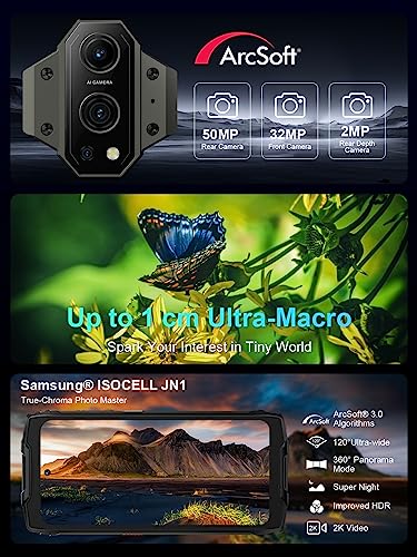 Blackview Rugged Smartphone(2023), BV9300 Laser Rangefinder Version, 21GB+256GB/1TB,15080mAh Battery/33W, Waterproof Phone, 6.7" FHD+ 120Hz, 50MP+32MP, Android 12 Rugged Cell Phone, FPR/FACE ID/NFC