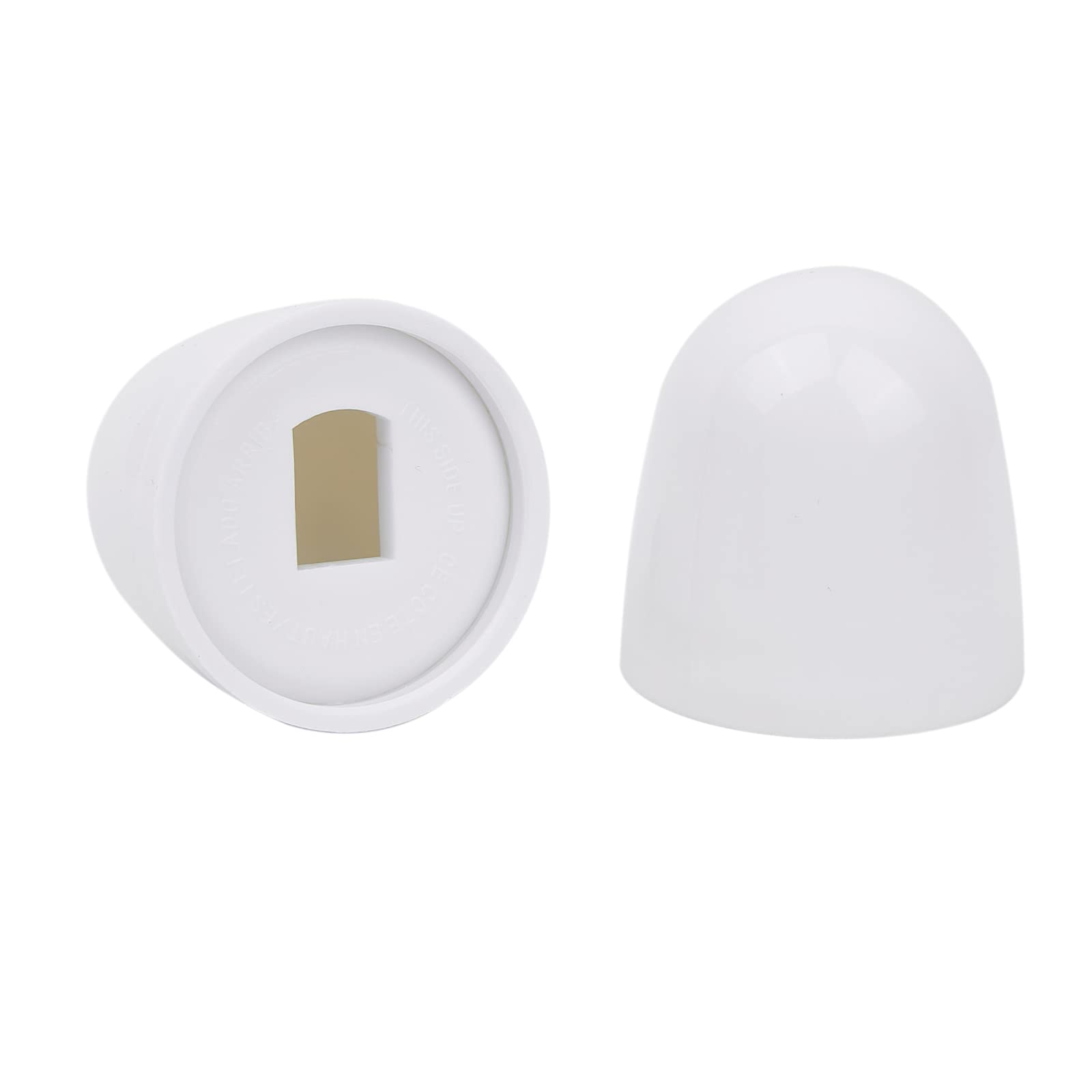 4 Pieces Toilet Bolts Caps, A.I.FORCE Toilet Bolt Covers, Universal Toilet Floor Caps with Extra Washers for Easy Installation, Plastic Round Push-On Toilet Bowl Bolt Caps Covers, 1.44" Height, Almond