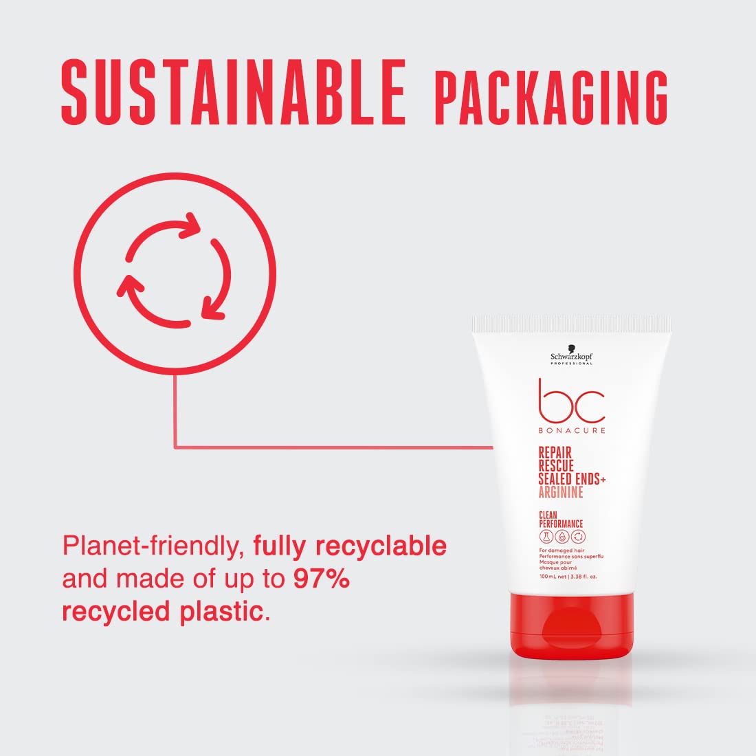 Schwarzkopf BC BONACURE Peptide Repair Rescue Sealed Ends, 2.5-Ounce, Packaging May Vary