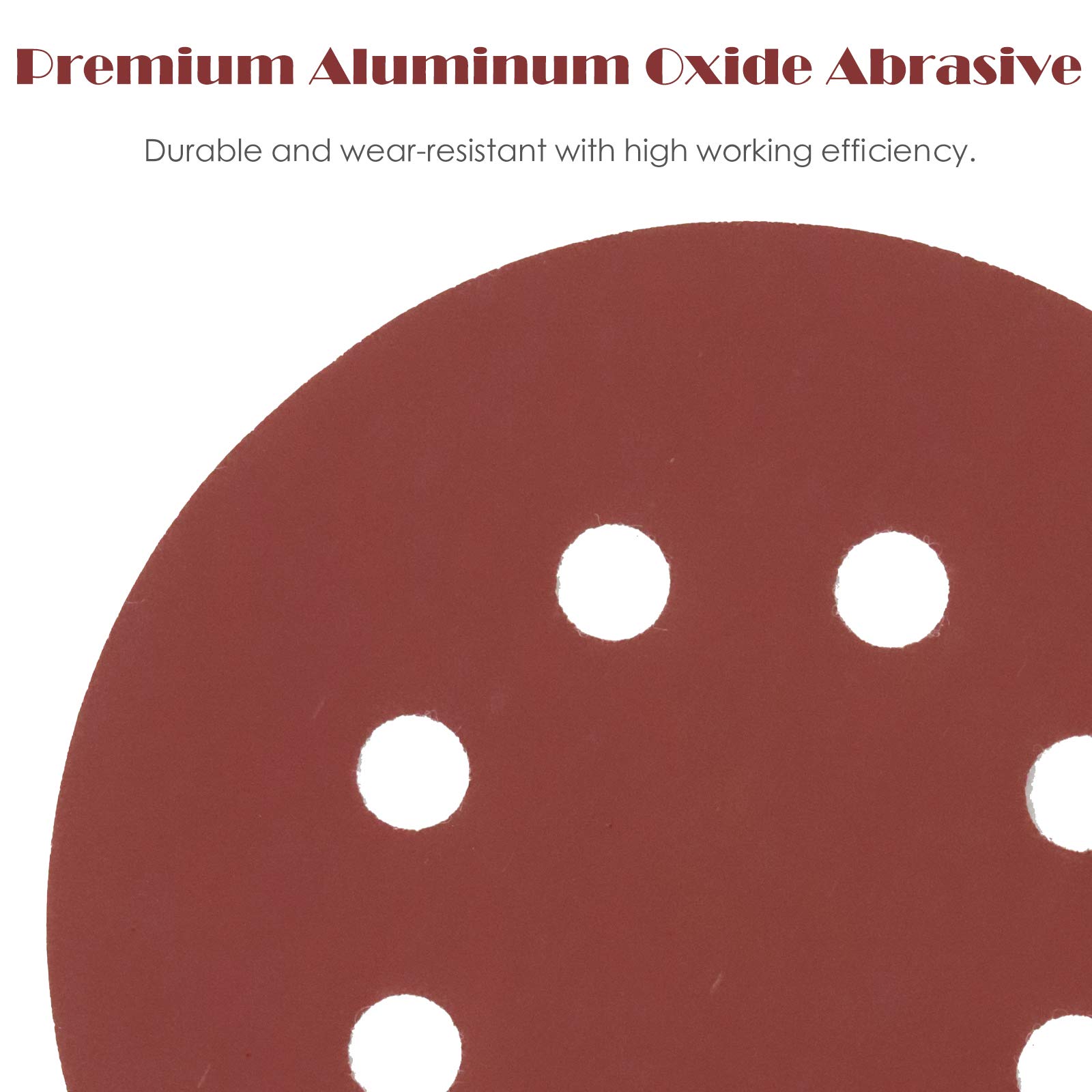 70Pcs Sanding Discs 5 Inch 8 Holes Round Sandpaper 400/600/800/1000/1500/2000/3000 Grit Hook and Loop Sander Pads for Random Orbital Sanders