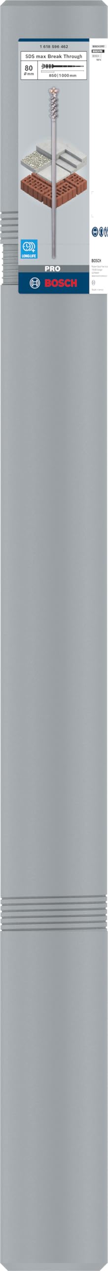 Bosch 1618596462 SDS-Max-9 Break Through Hammer Drill Bit, 80mm x 850mm x 1000mm