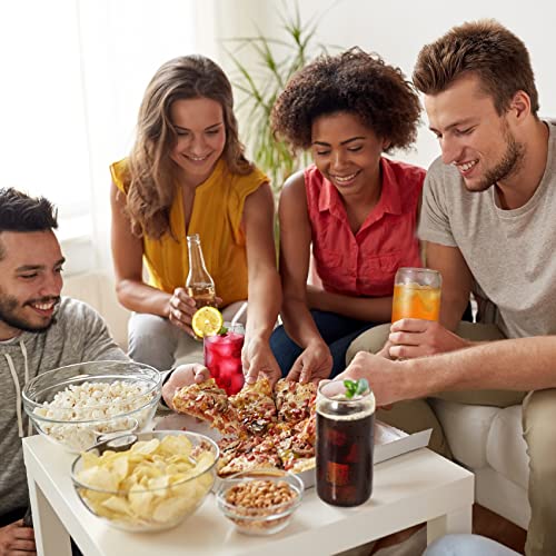 Beer Can Glass,6pack Drinking Cups With Straws and Lids, Can Shaped Glass Cups 16 oz, Cute Iced Coffee Cup Tumblers, Cold Drink Glassware, Unique Water, Tea, Cocktail Glass Set, Great Gift