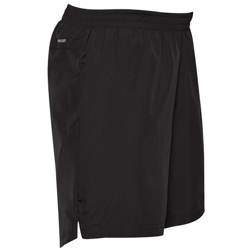 adidas Men's Run It Short 3-Stripes Black/White Small 7"