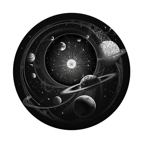 Aesthetic dark cute hippie moon black pagan Illuminati PopSockets Standard PopGrip