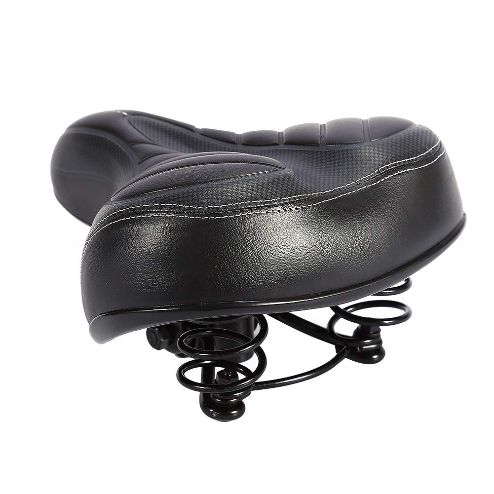 Aeloa Ultra Soft Cushion Thicker Bike Saddle City Bike Saddle Mountain Bicycle Matte Black Seat, 250 mm x 200 mm x 60 mm