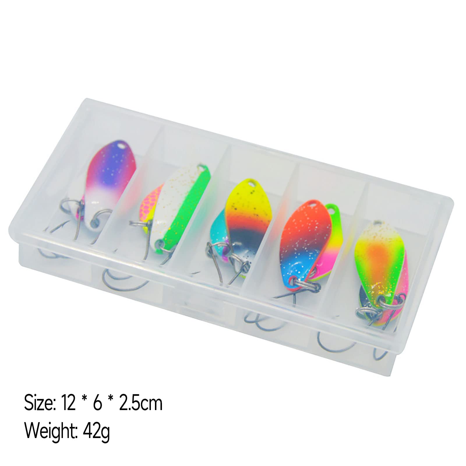 Adoolla 10pcs Fishing Lures, 2g/3g Spoon Baits with Single Hook, Bionic Fake Lure Bait Fishing Tackle for Freshwater Seawater LYC-37