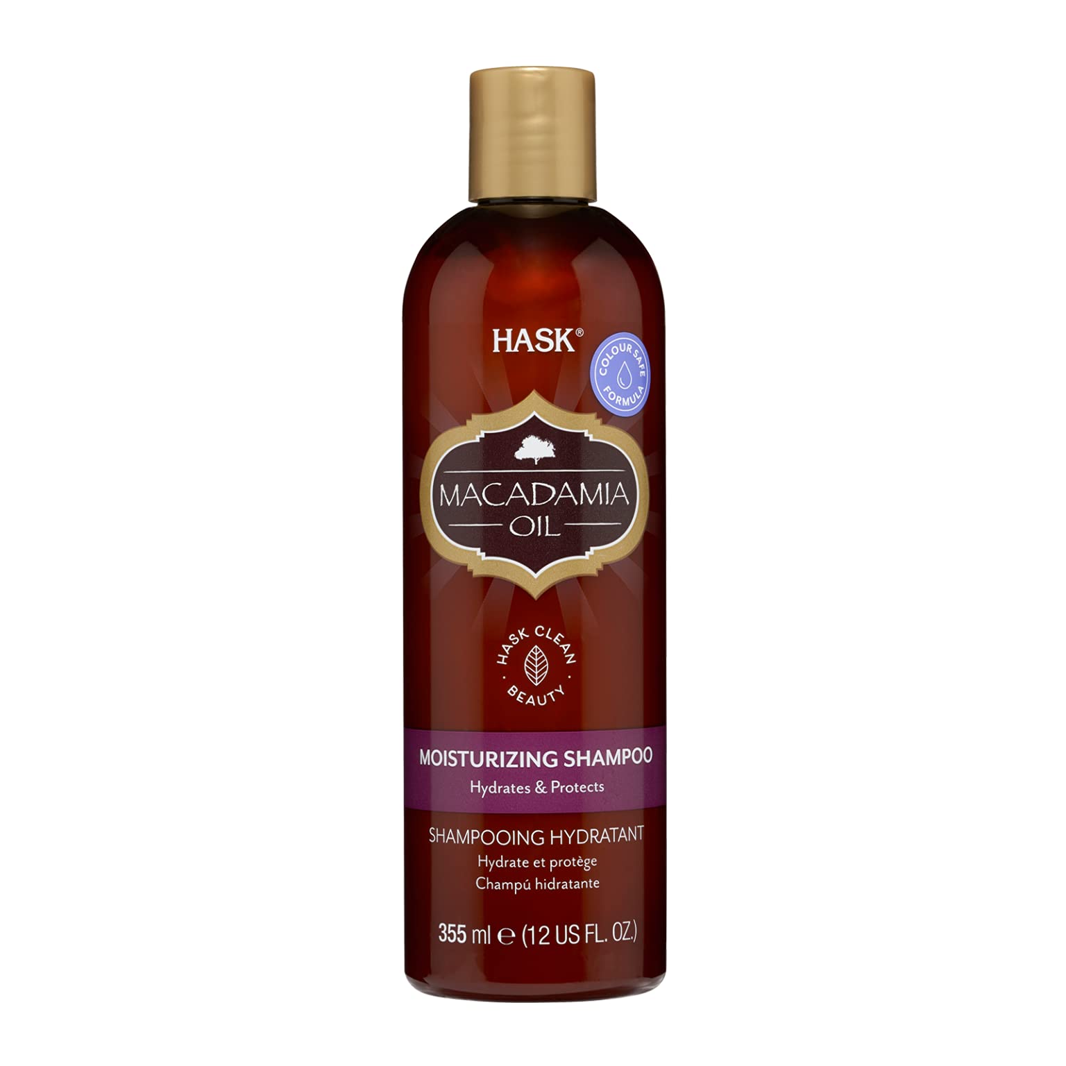HASK Macadamia Oil Moisturizing Shampoo, Coconut, 12 Ounce