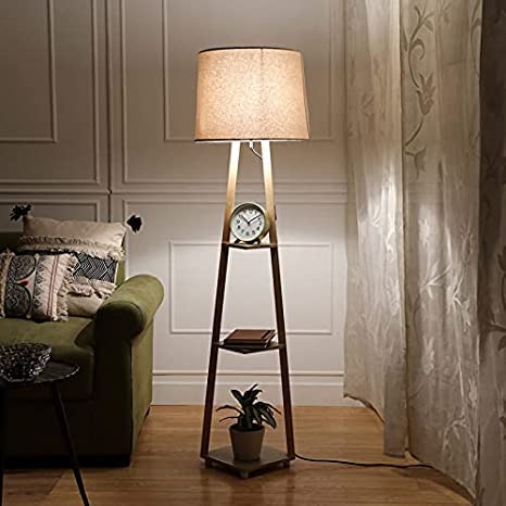 A N Trader Home Decor Tripod Floor Lamp for Living Room Corner (Black) Pack of 1