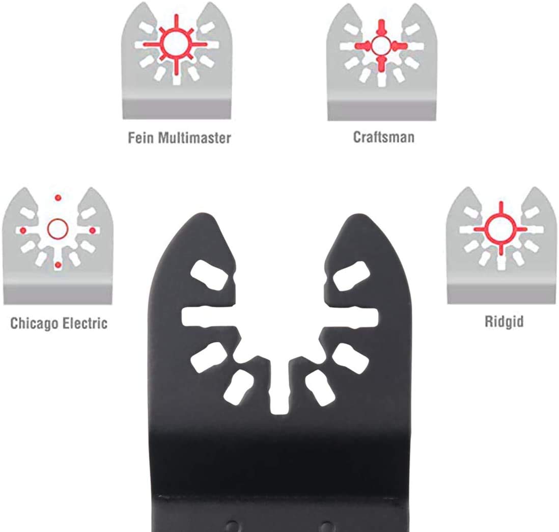 72 Pcs Oscillating Saw Blades - Multi Tool Blades Kits Oscillating Tool Blades Accessories Quick Release Wood Metal Plastic Scraper Tool for Dewalt Milwaukee Fein Makita Bosch Rigid Rayobi Craftman