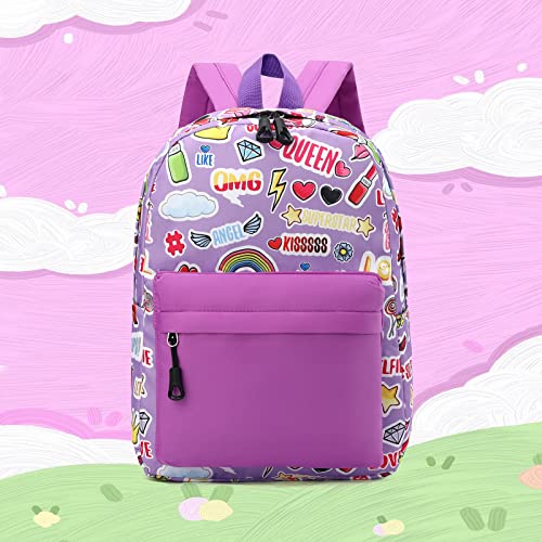 BEFUNIRISE Little Kids Toddler Backpacks for Boys and Girls Preschool Backpack With Chest Strap (Queen)