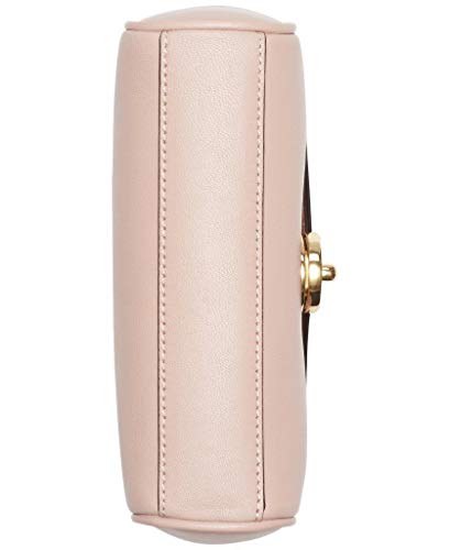 Calvin Klein Soft Lock Lamb Leather Small Convertible Crossbody Shoulder Bag, Pale Rose