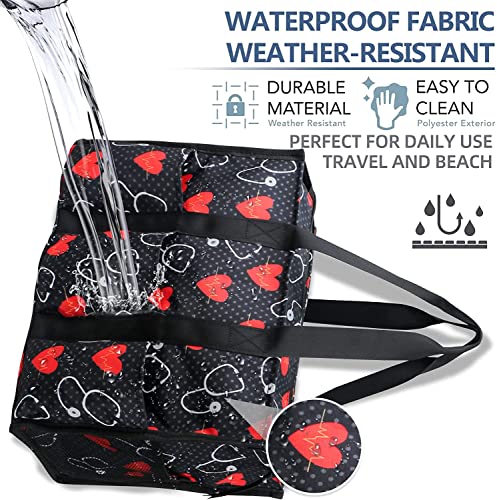 ABAMERICA Nursing Clinical Bag - Personalized Nursing Work Tote Bag With Zipper Pockets. Ideal For Nurses & Nursing Students. 2 Sizes. Laser Your Name Or Text In Usa.