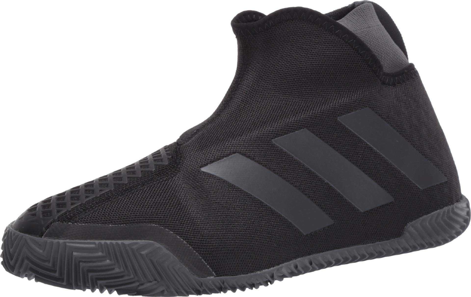adidas Men's Stycon Laceless Clay Court Tennis Shoe, core Black/Night Met./Grey Six, 8 M US