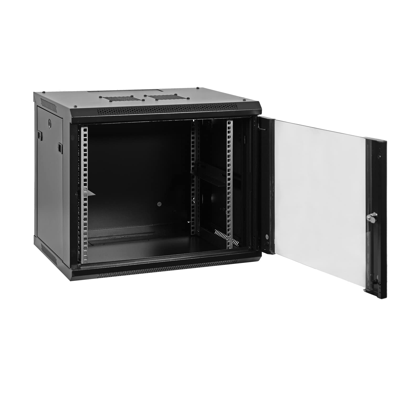 AEONS 9U Professional Wall Mount Network Server Cabinet Enclosure 19-Inch Server Network Rack 16-Inches Deep Black