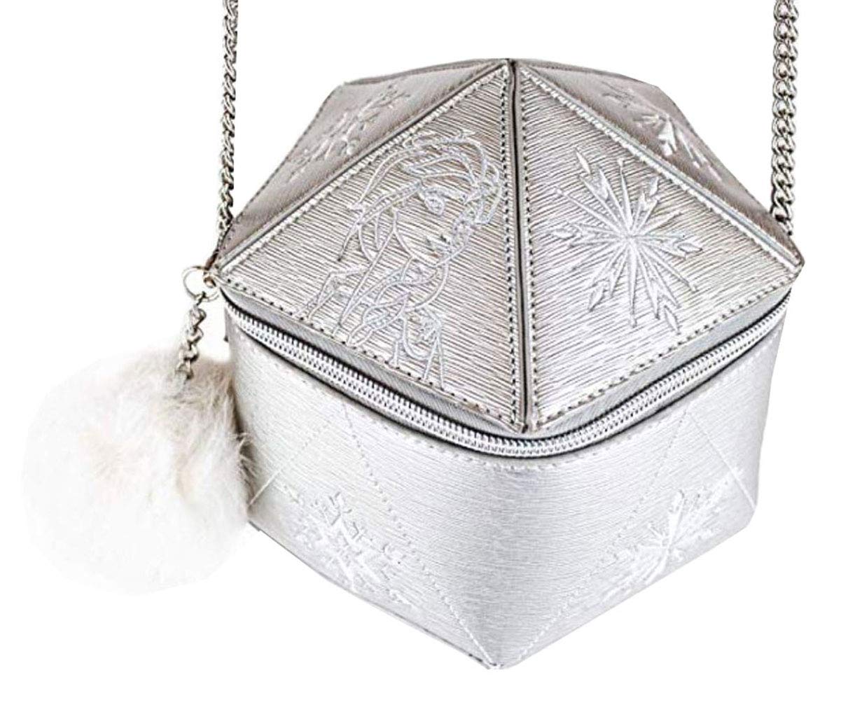 Disney Danielle Nicole Frozen 2 Hexagon Crossbody Bag, Silver