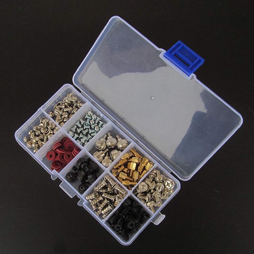 Screw 228PCS Accessories Set Computer for Motherboard for PC DIY Repair Tool with Case Hard Disk Screws Assortment Kit