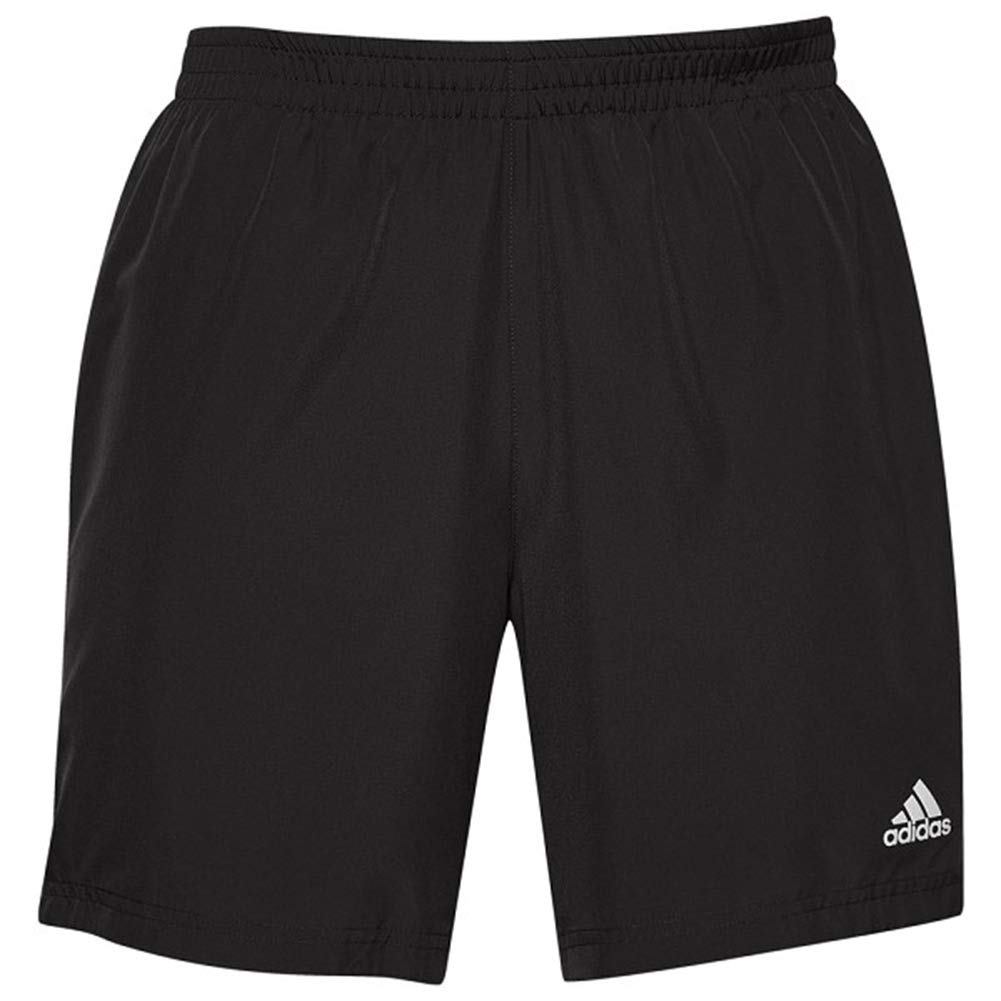 adidas Men's Run It Short 3-Stripes Black/White Small 7"