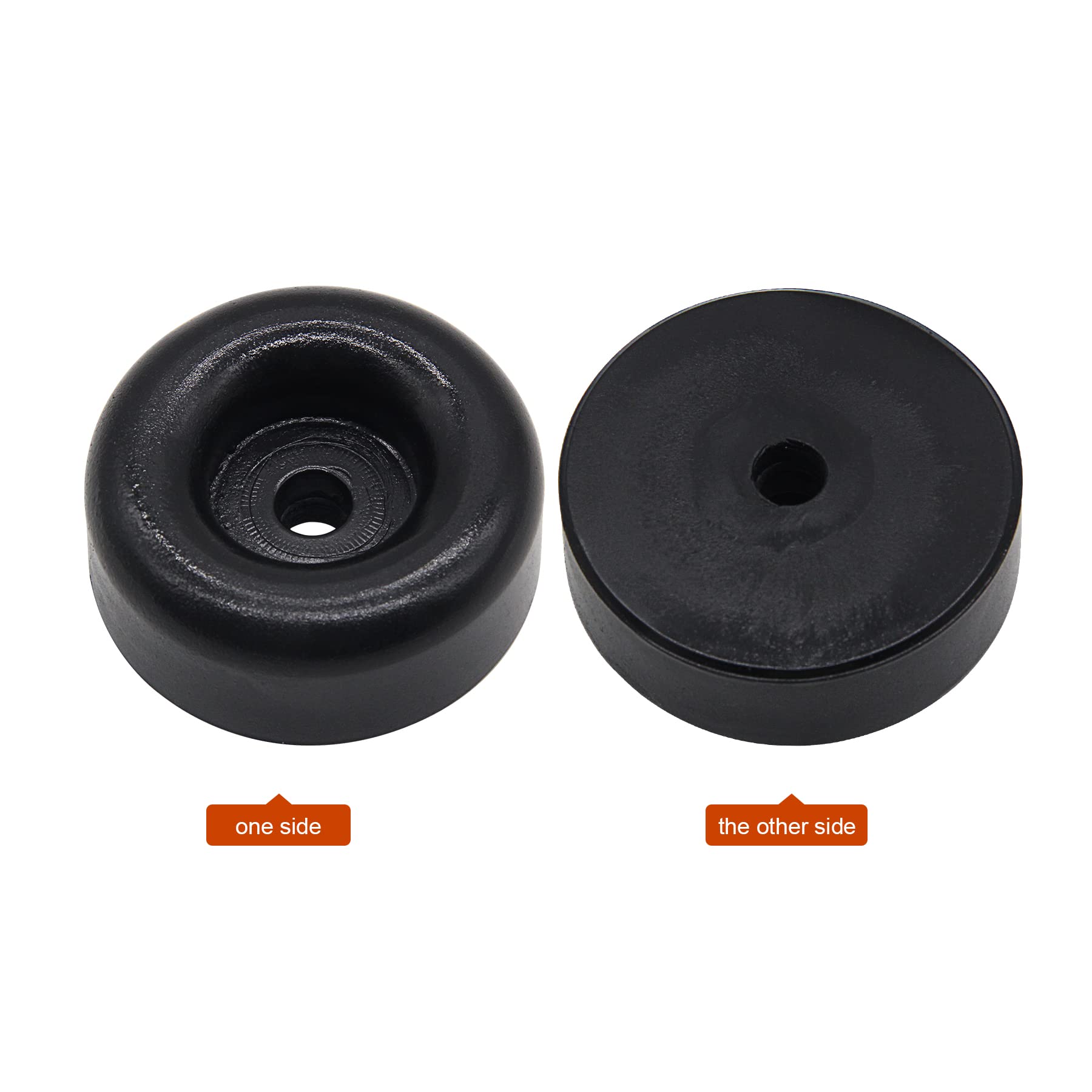 4PCS 2.5" Trailer Ramp Door Bumper, Compatible with Truck Cargo Hatch - Round Rubber Bump Stops