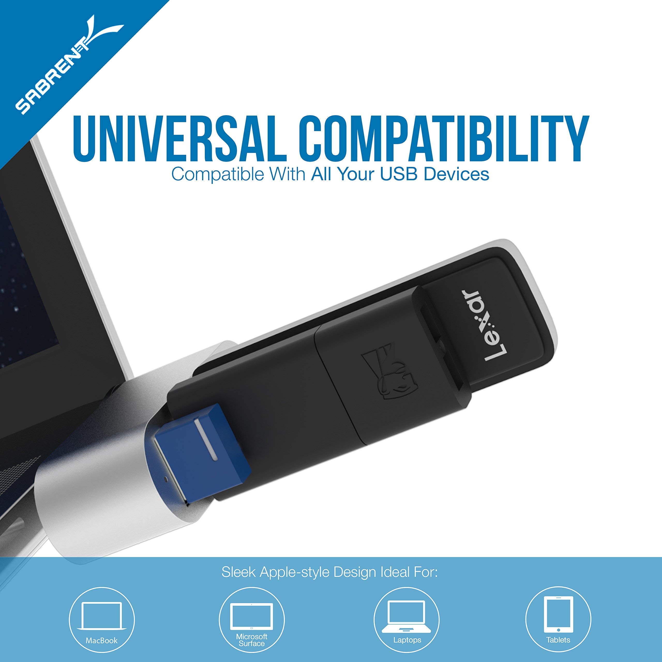 Sabrent Premium 3-Port Aluminum Mini USB 3.0 Hub + USB 3.0 Micro SD and SD Card Reader