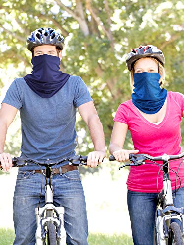9 Pieces Neck Gaiter Face Cover UV Protection Balaclava Scarf Sunscreen Breathable Bandana for Men Women