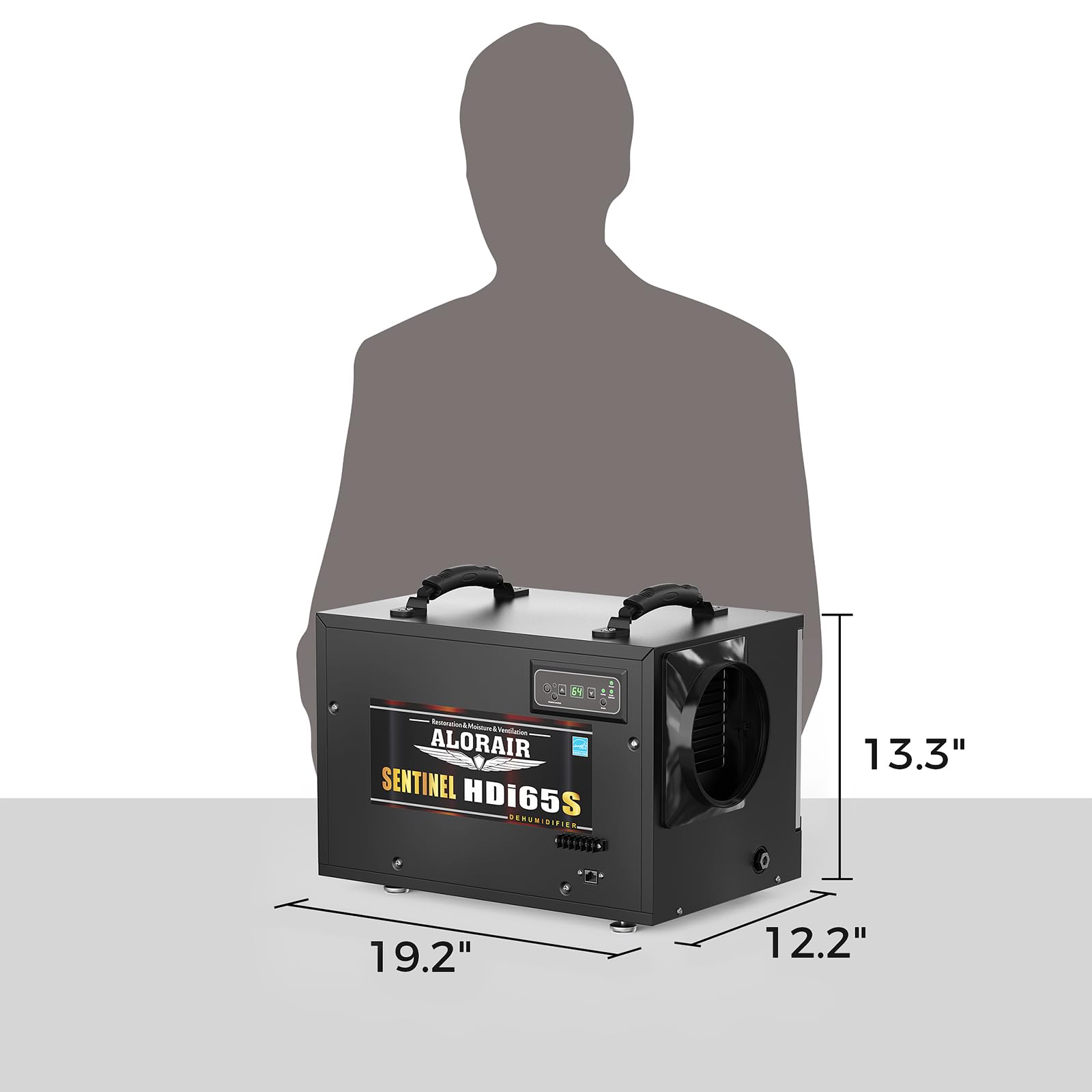 ALORAIR 120 PPD Commercial Dehumidifiers with Pump and Hose, Crawl Space Basement Dehumidifier, Industry Water Damage Unit, Compact, Portable, Auto Defrost, Memory Starting
