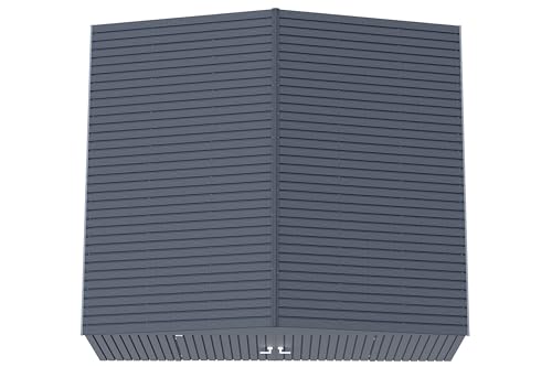 Arrow Shed Elite 14' x 12' Outdoor Lockable Gable Roof Steel Storage Shed Building, Anthracite
