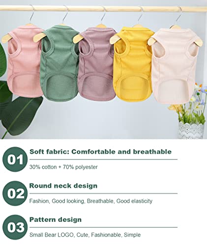Cat Clothes, KISOLD Pet Cat Clothes Chic Bear Casual T-Shirt Apparel for Cat Kitten Puppy for Spring and Summer, Green, M